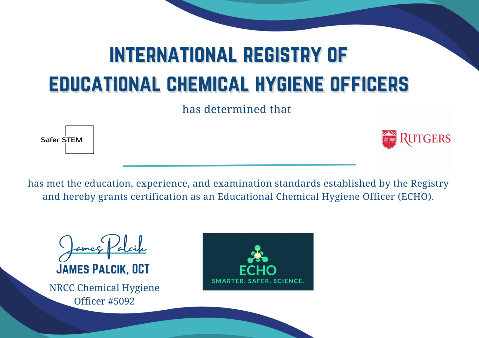 Chemical Hygiene Officer Certification Training - Safer STEM